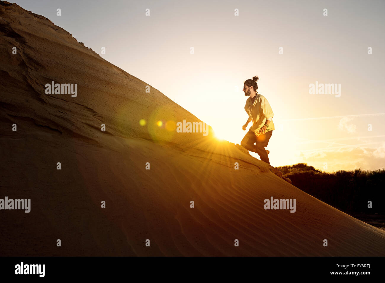 Man bun head hi-res stock photography and images - Alamy