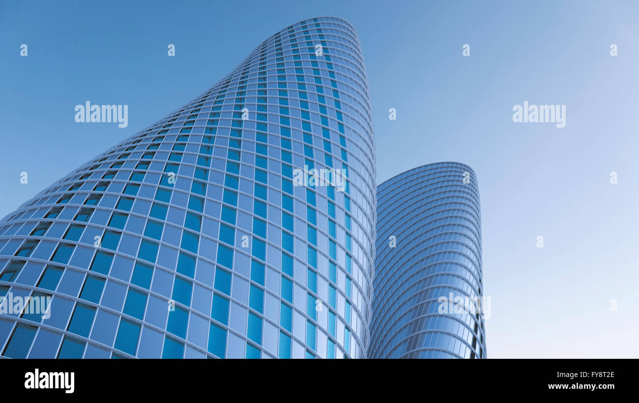 3D-Rendering, modern high-rise buildings Stock Photo - Alamy