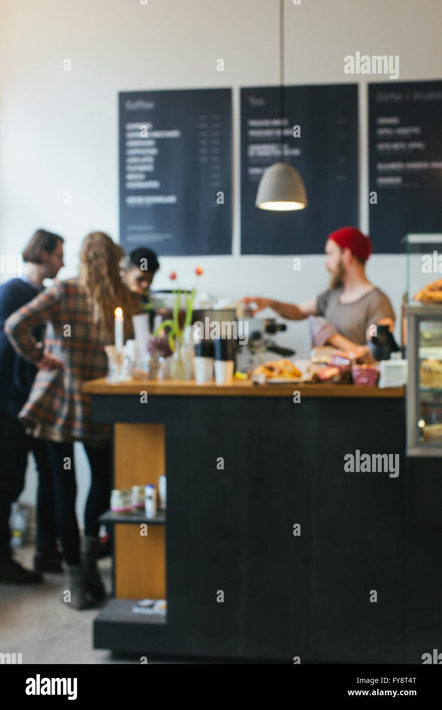 People in a cafe Stock Photo - Alamy