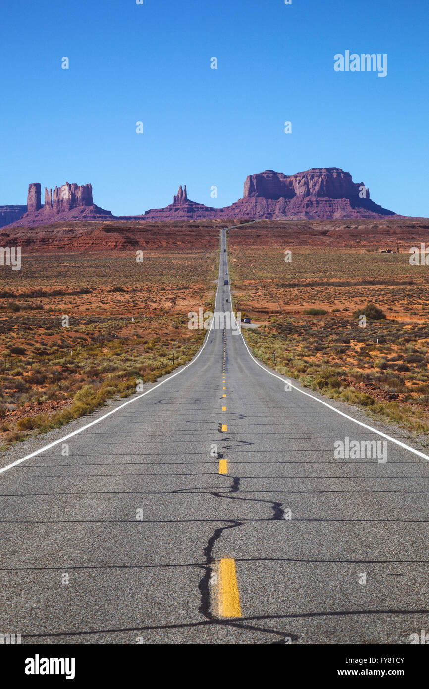 USA, Utah, view of the Monument Valley and Highway 163 Stock Photo - Alamy