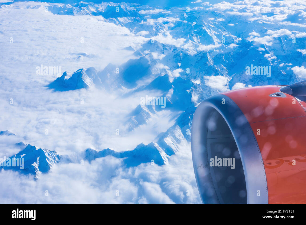 Italy, View from airplane window Stock Photo - Alamy