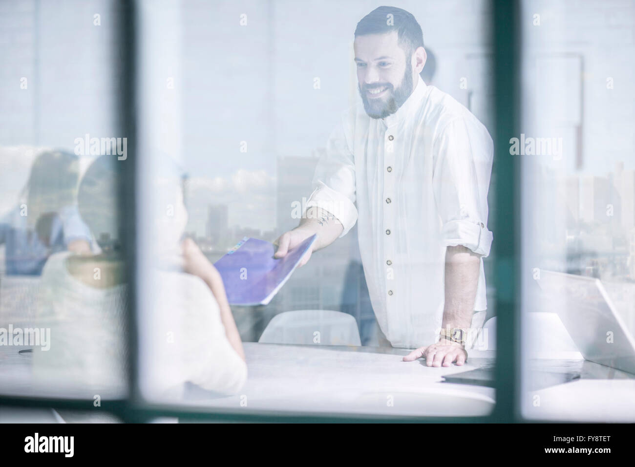 People working in city office Stock Photo - Alamy