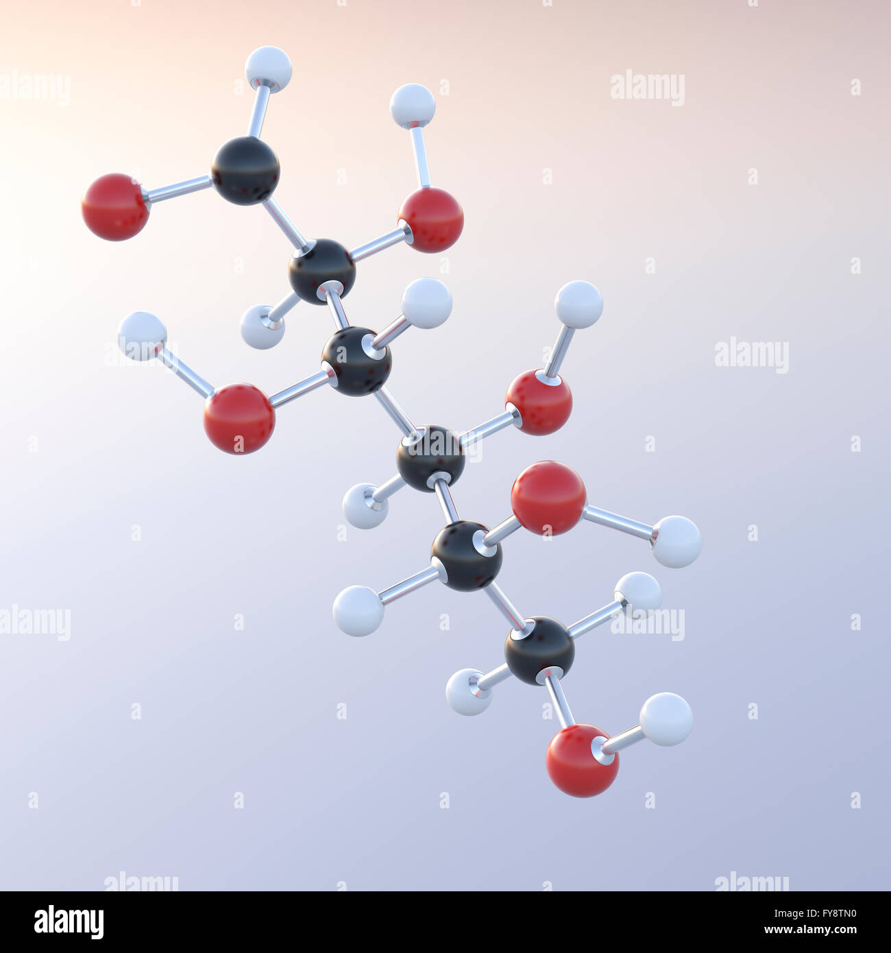 Molecular structure, grape sugar, molecular, 3D-Rendering Stock Photo ...