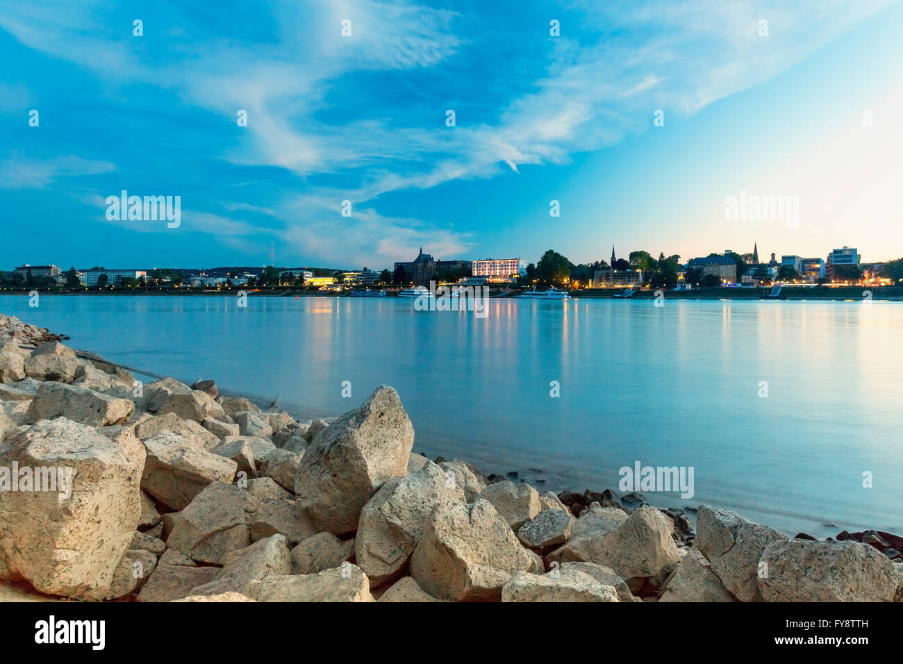 Germany, Bonn, view to Rhine river Stock Photo - Alamy
