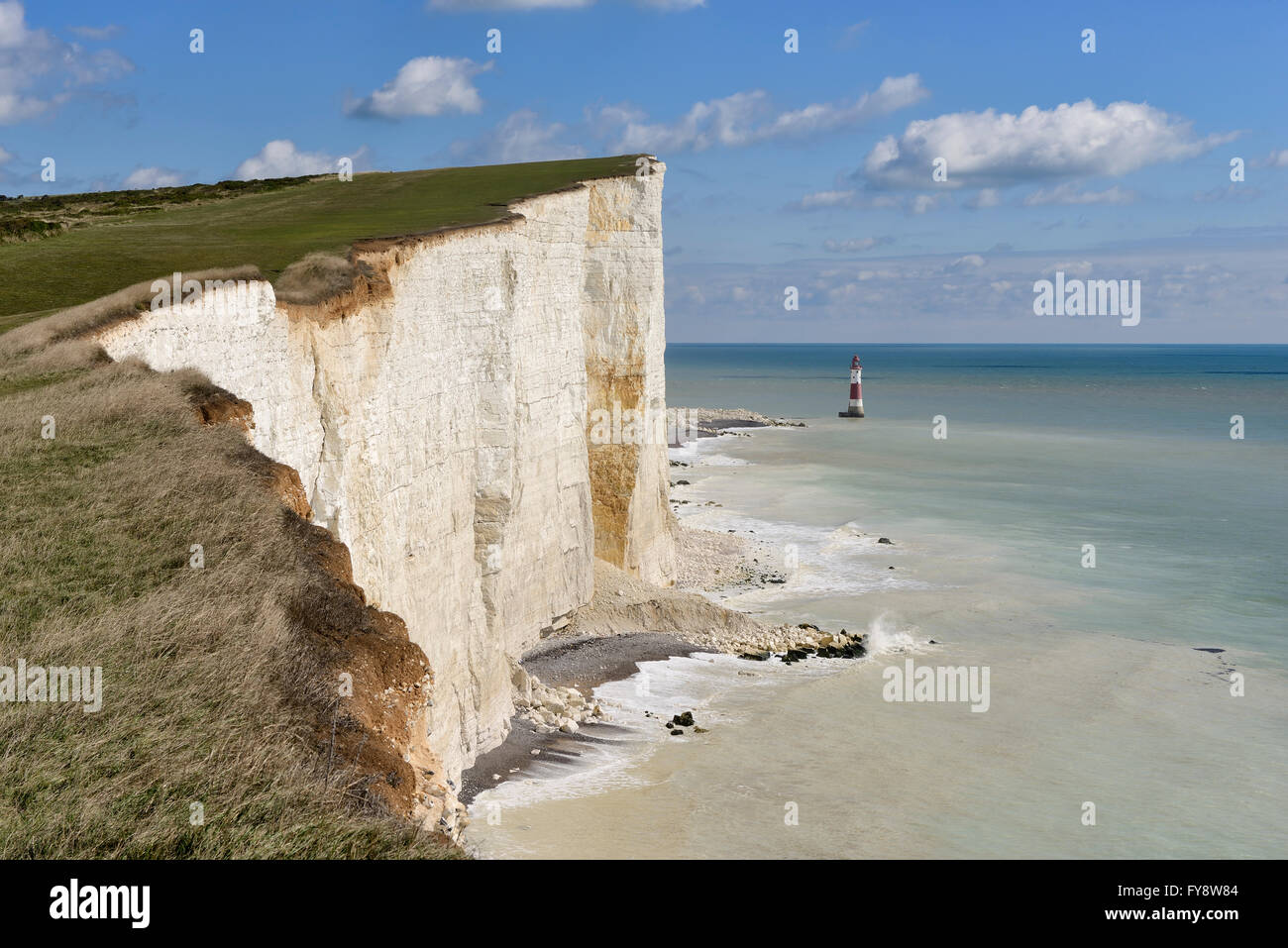 England, Sussex, Eastbourne, Seven Sisters Country Park, Beachy Head ...