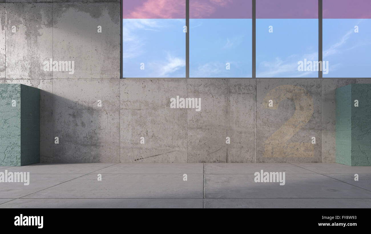 3D Rendering, modern parking level Stock Photo - Alamy