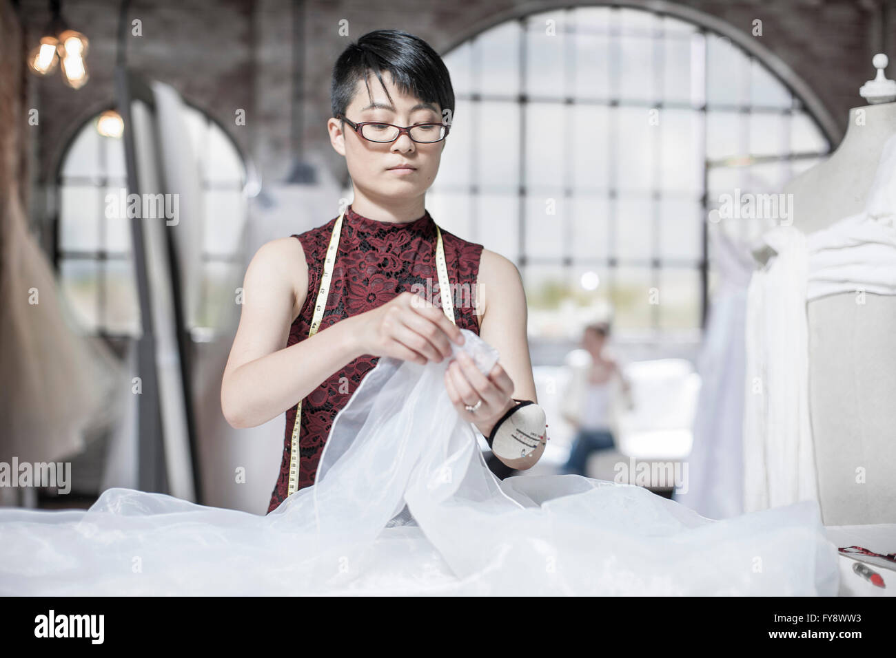 Wedding dress designer working hi-res stock photography and images - Alamy