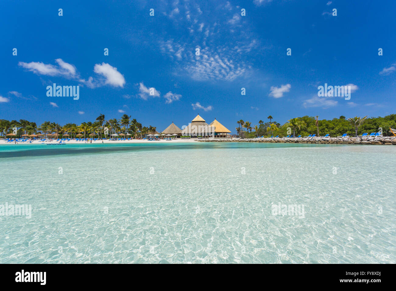Flamingo beach at Aruba island Stock Photo - Alamy
