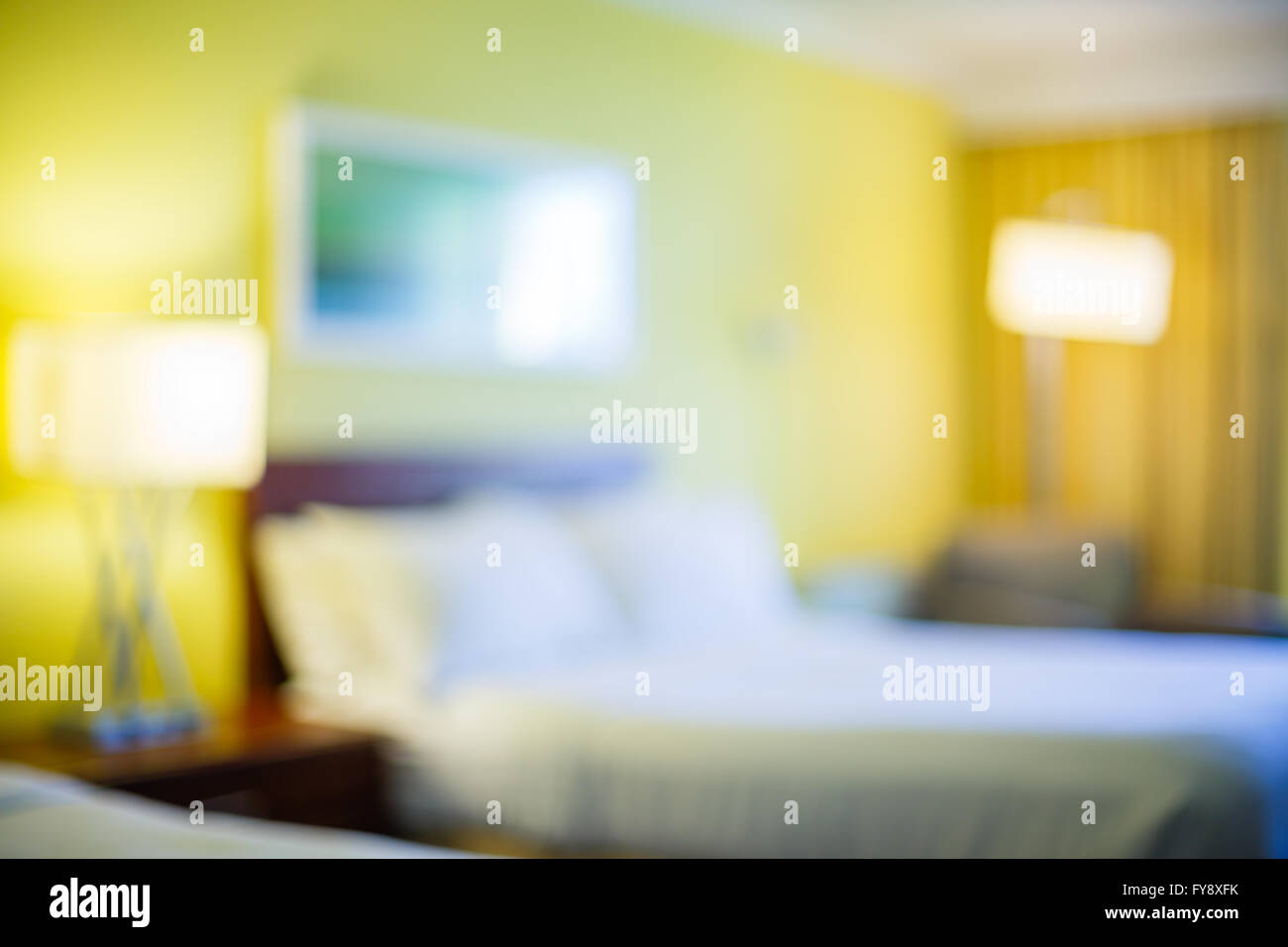 Abstract blured Interior of hotel room Stock Photo - Alamy