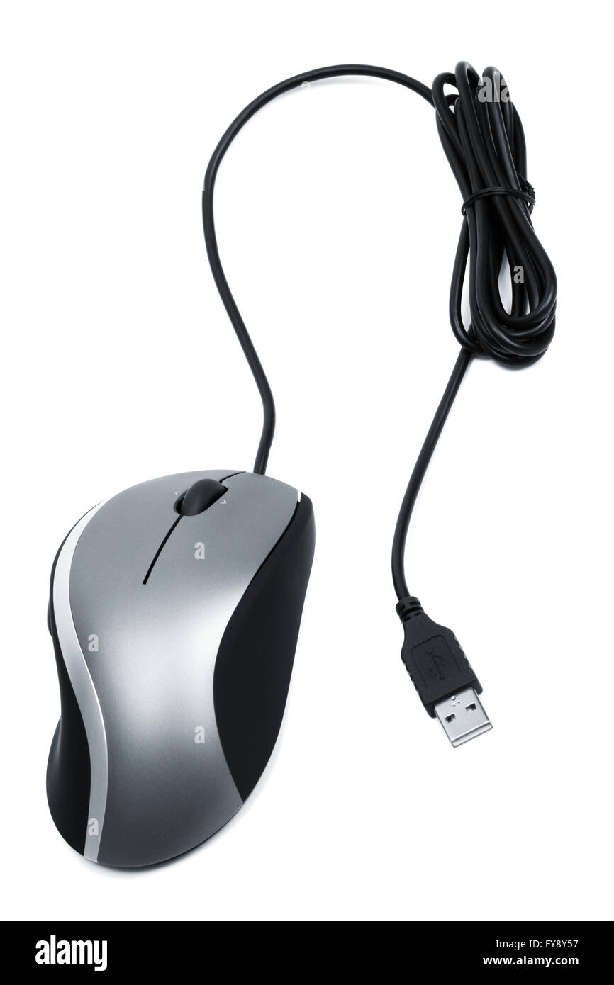 The mouse with a wheel on a white background Stock Photo - Alamy