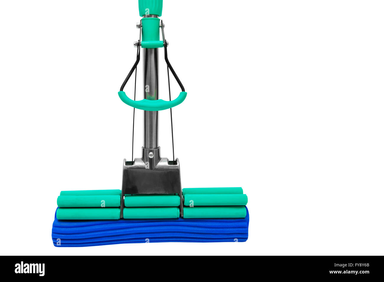 modern mop for washing floors on a white background Stock Photo - Alamy