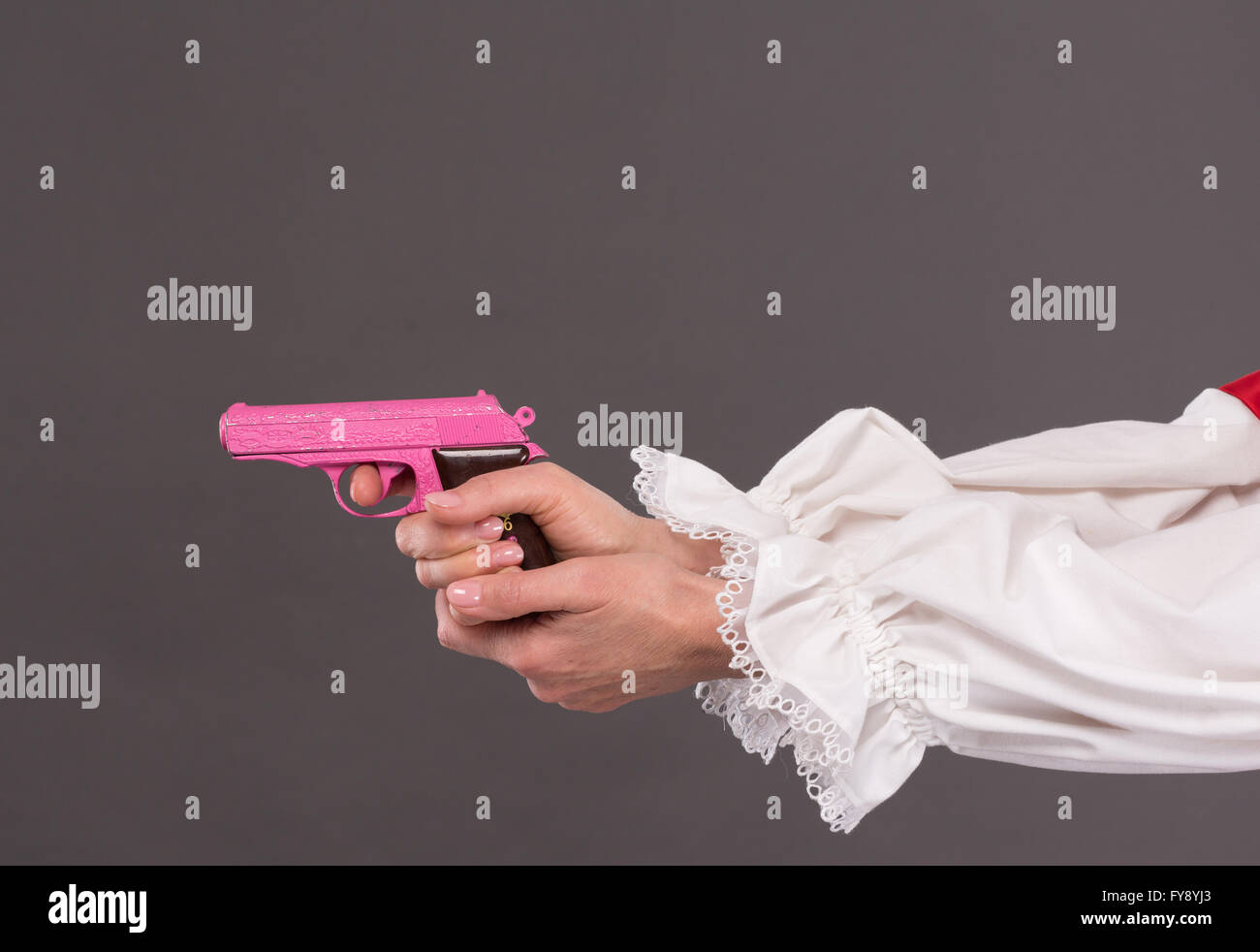 Pink gun closeup Stock Photo - Alamy