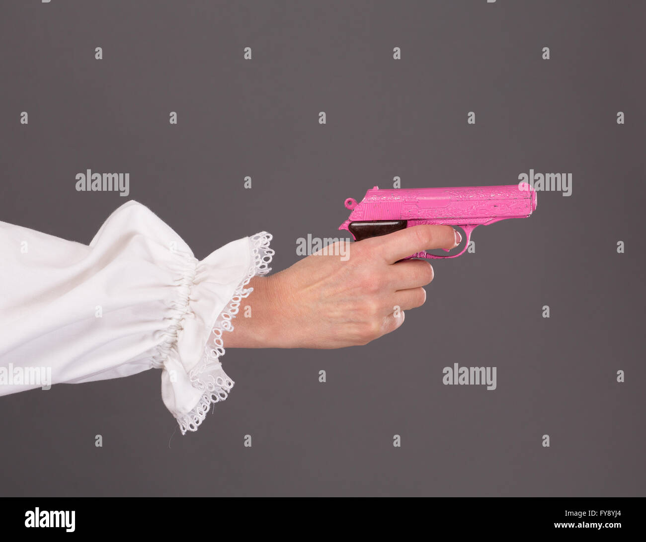 Pink gun closeup Stock Photo - Alamy