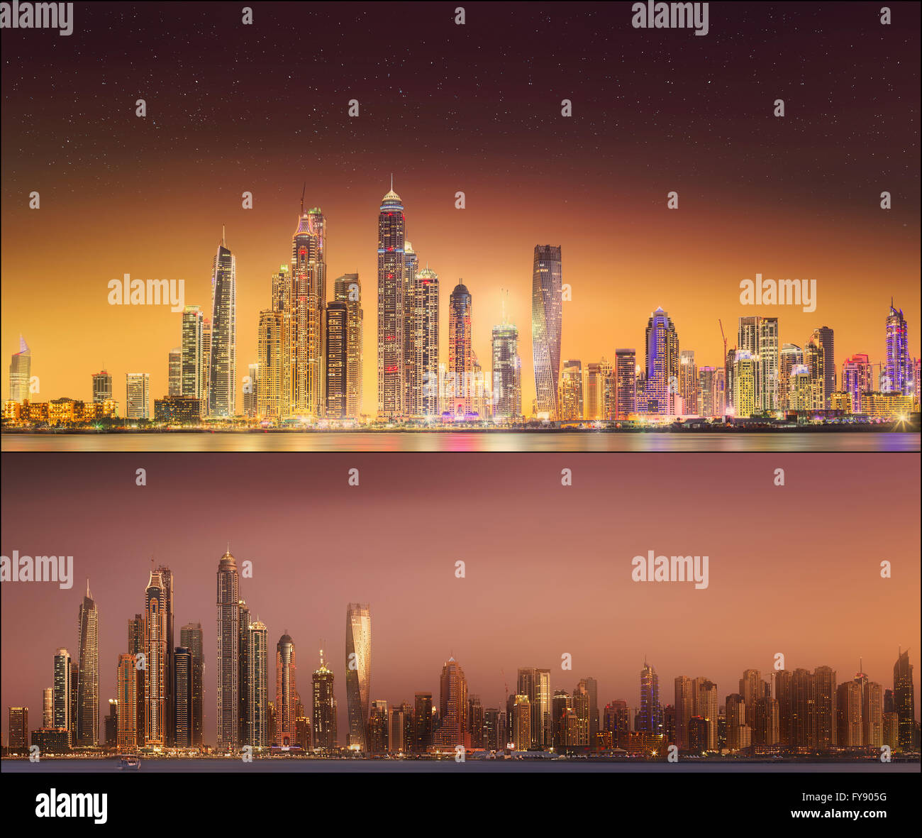 Beautiful cityscape set and collage of Dubai, UAE Stock Photo - Alamy