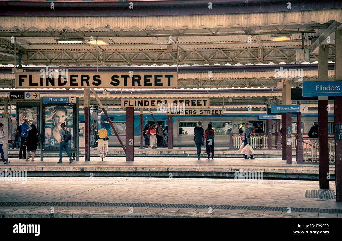 Flinder Station, Melbourne Stock Photo - Alamy