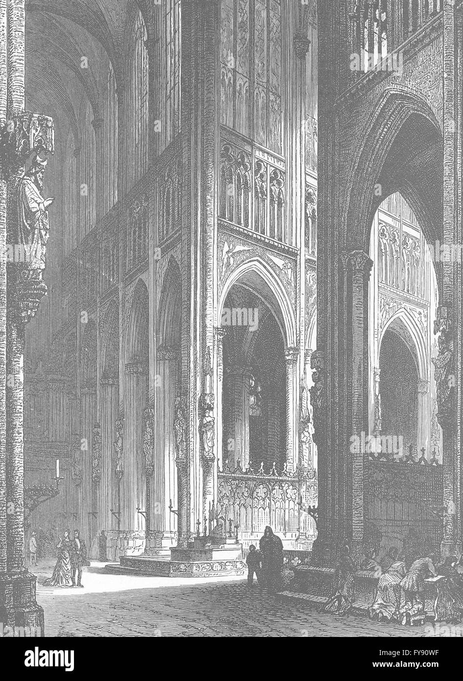 GERMANY: Cologne Cathedral, antique print 1903 Stock Photo - Alamy