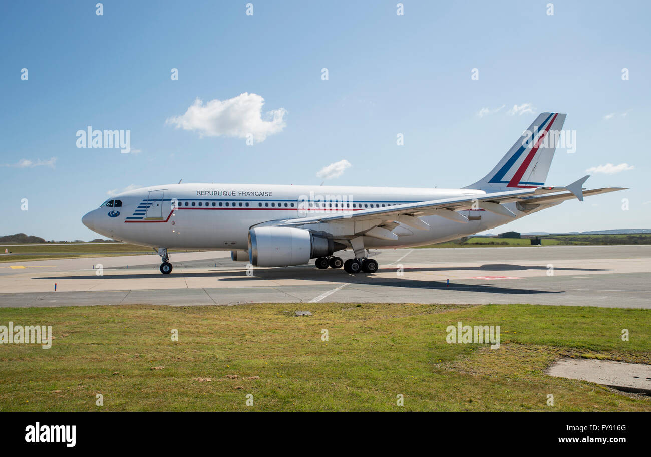 Newquay, Cornwall, UK. 21st Apr, 2016. French Air Force Airbus A310 in ...