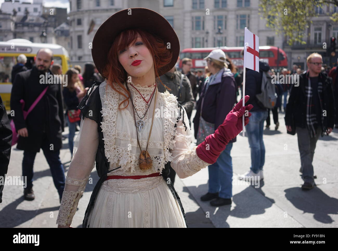 London, England, UK : 23th April 2016 : Hundreds attend the St George's ...