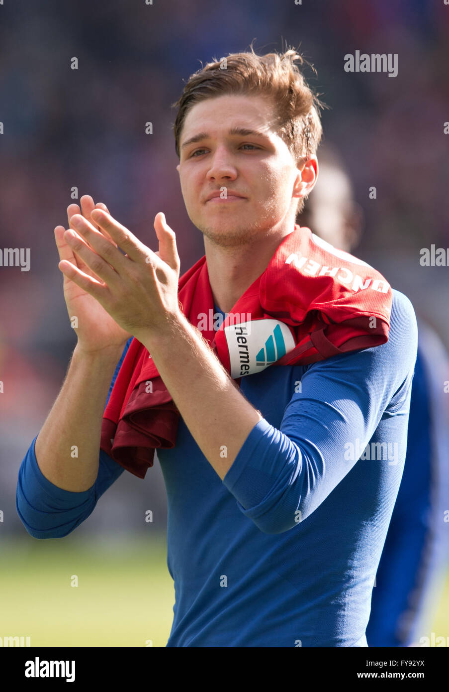 Berlin, Germany. 23rd Apr, 2016. Berlin's Niklas Stark after the German ...