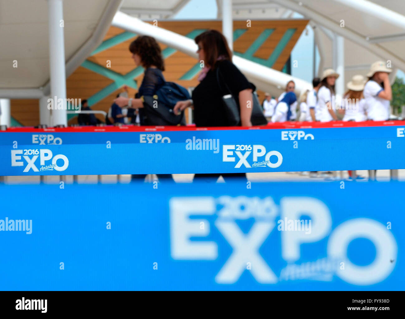 Antalya, Turkey. 23rd Apr, 2016. Visitors at the Expo 2016 in Antalya ...