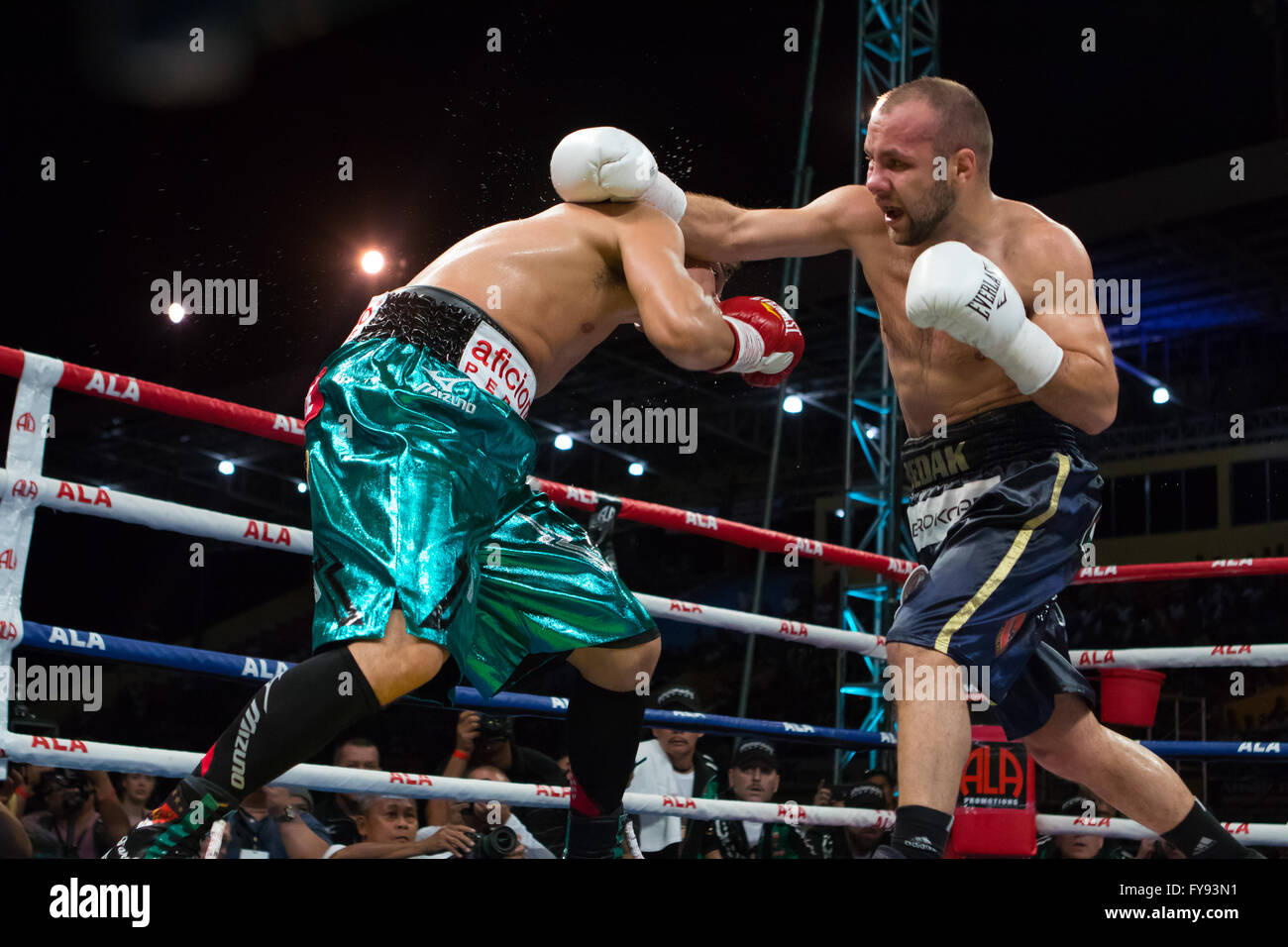 Cebu City, Philippines. 23rd Apr, 2016. Filipino-American boxer,Nonito ...