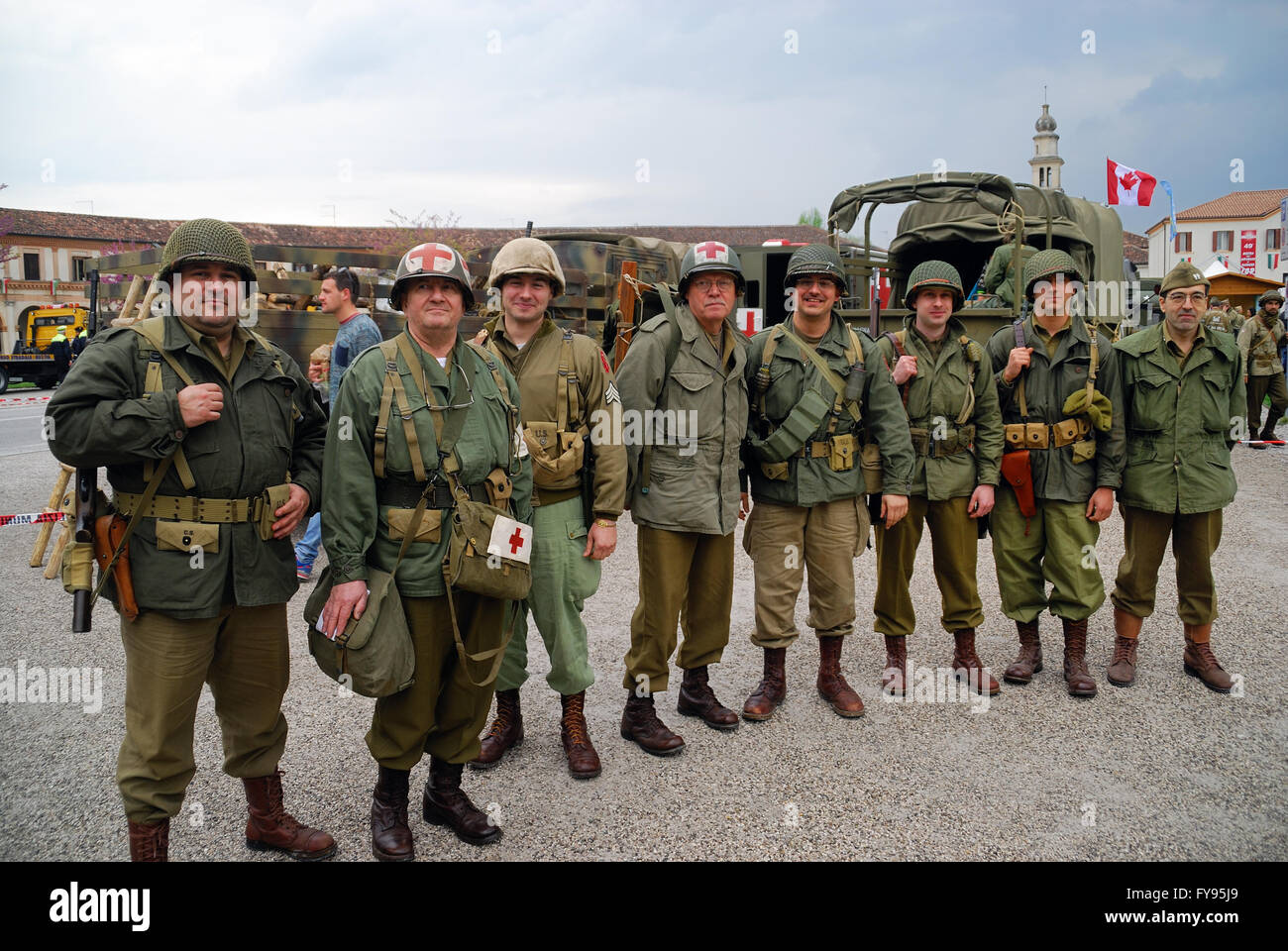 Italy. 23rd April, 2016. The Convoy of Liberation, 150 WWII military ...