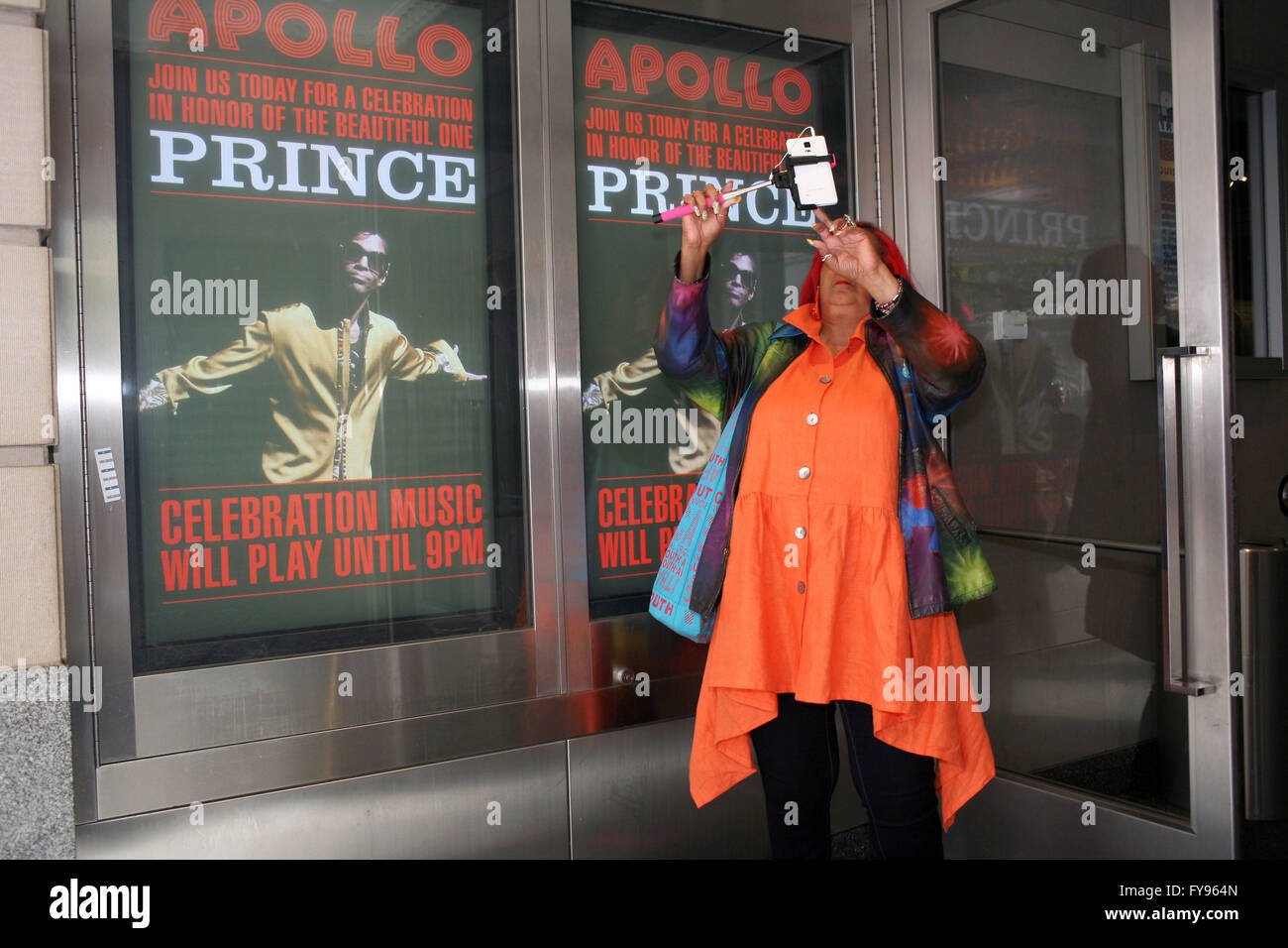Growing Prince Sidewalk Memorial in Harlem New York City Stock Photo ...