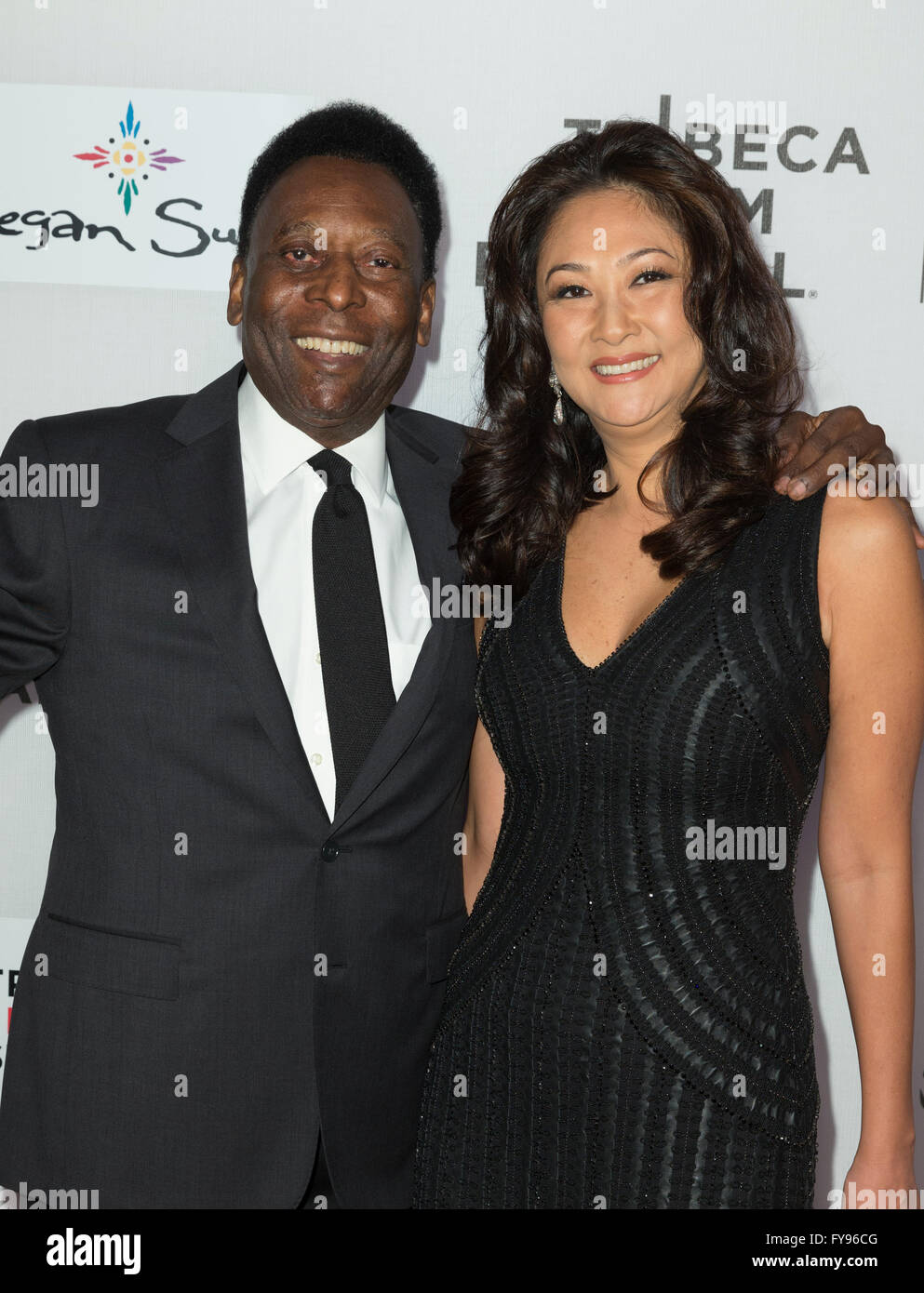 New York, USA. 23rd April, 2016. Pele and Marcia Aoki attend Tribeca ...