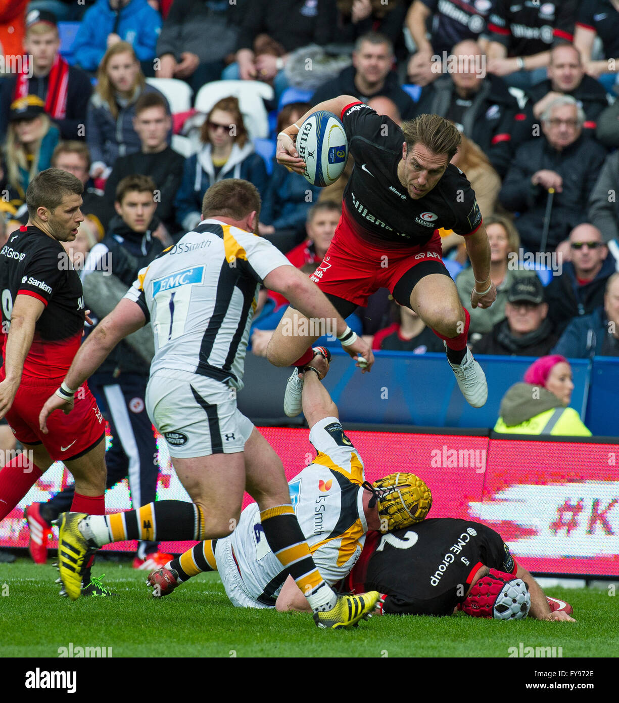 London, UK. 23rd April, 2016. Chris Wyles of Saracens, Saracens vs ...