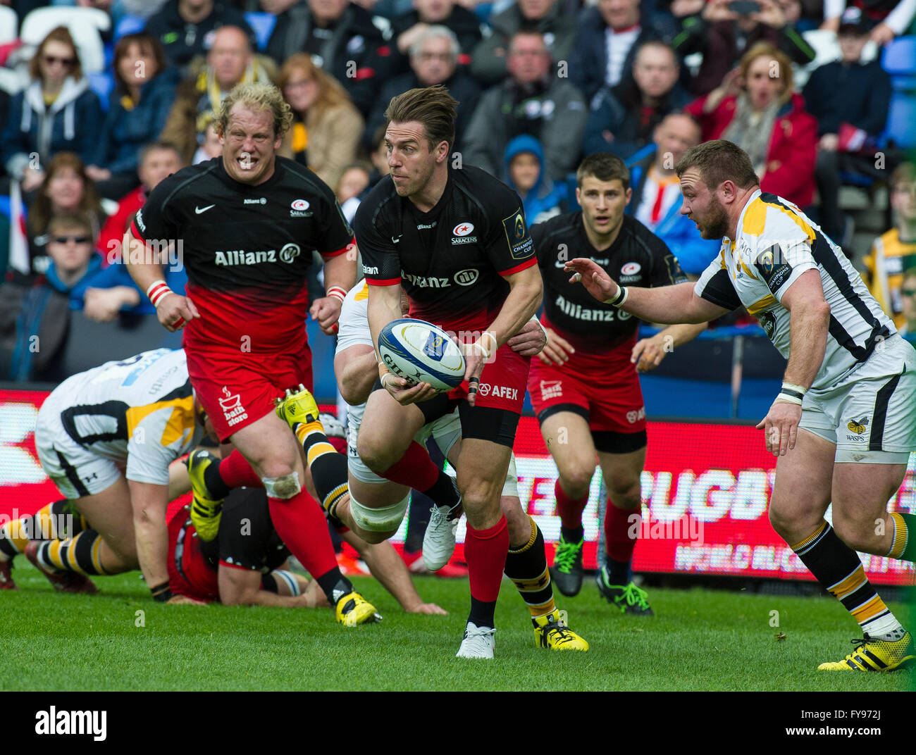 London, UK. 23rd April, 2016. Chris Wyles of Saracens, Saracens vs ...