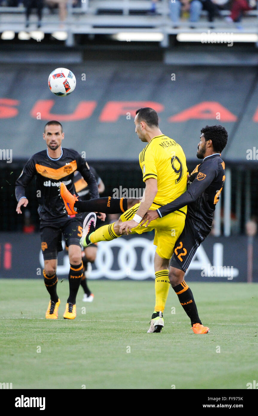 Mapfre stadium, USA. 23rd April, 2016. .Columbus Crew SC forward Justin ...