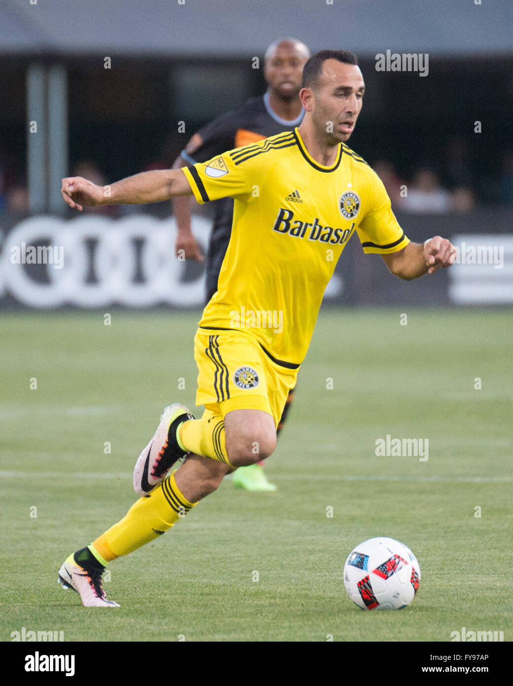 Columbus, Ohio, USA. 23rd April, 2016.Columbus Crew SC forward Justin ...