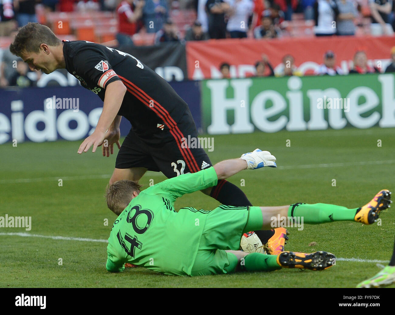 Washington, DC, USA. 23rd Apr, 2016. D.C. United defender BOBBY BOSWELL ...