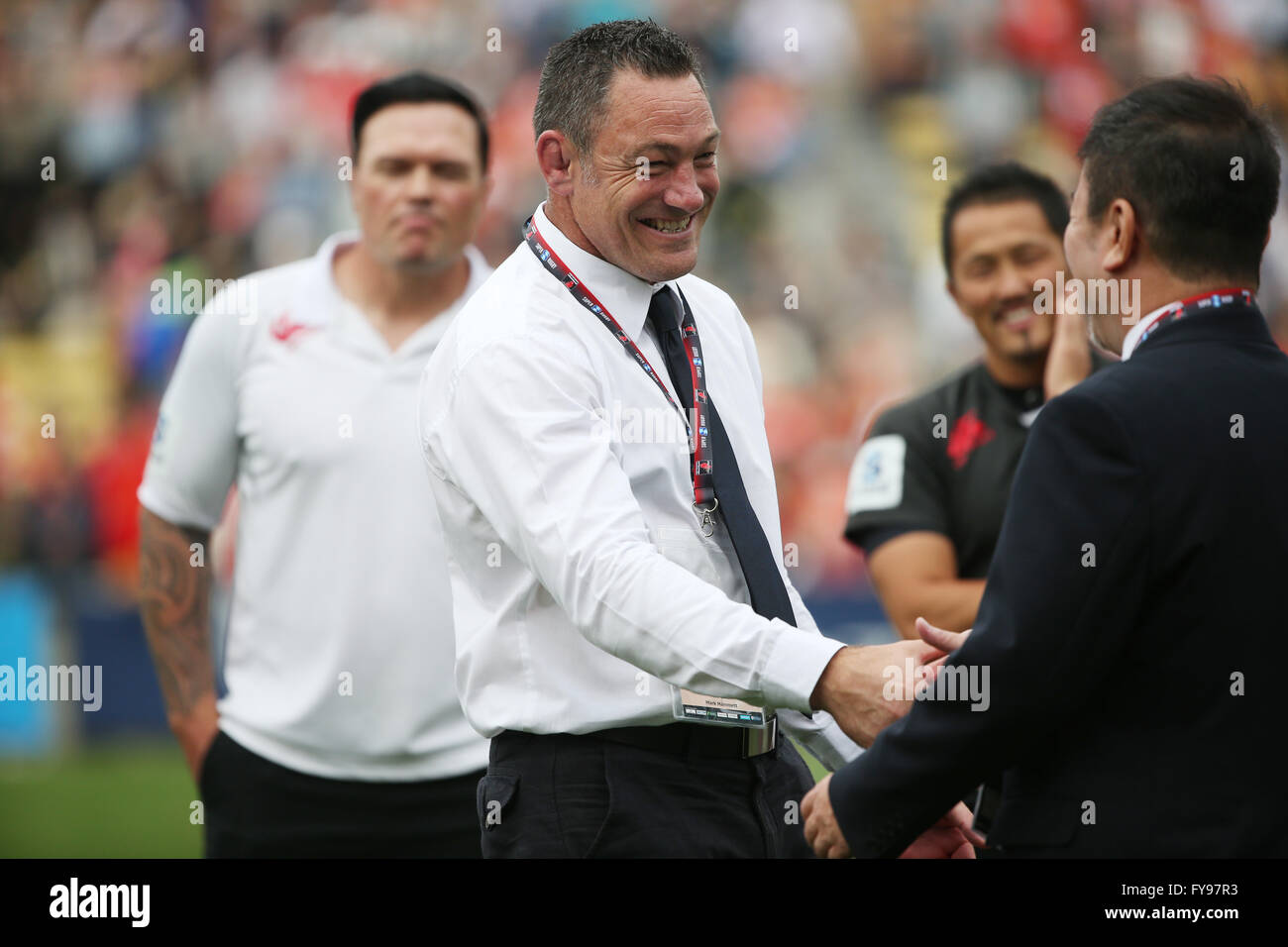 Tokyo, Japan. 23rd Apr, 2016. Mark Hammett Head Coach (Sunwolves) Rugby ...