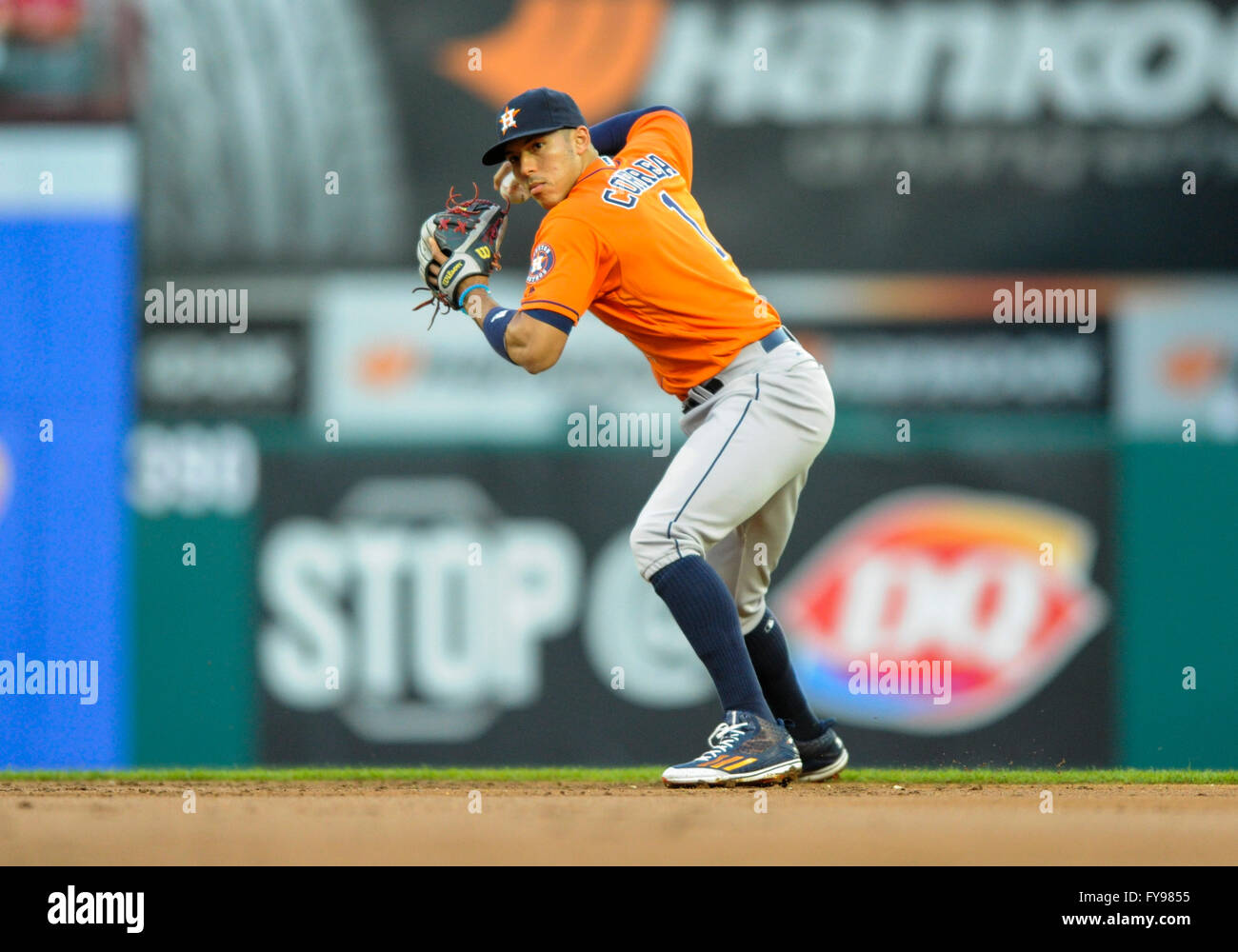 Apr 20, 2016: Houston Astros shortstop Carlos Correa #1 during an MLB ...