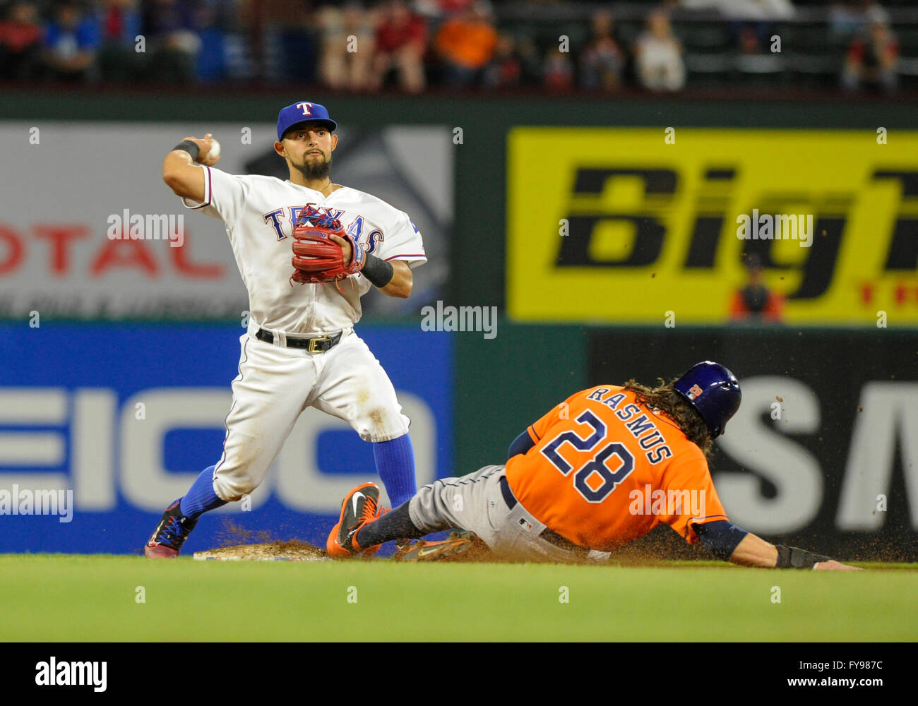 Apr 20, 2016: Texas Rangers second baseman Rougned Odor #12 during an ...
