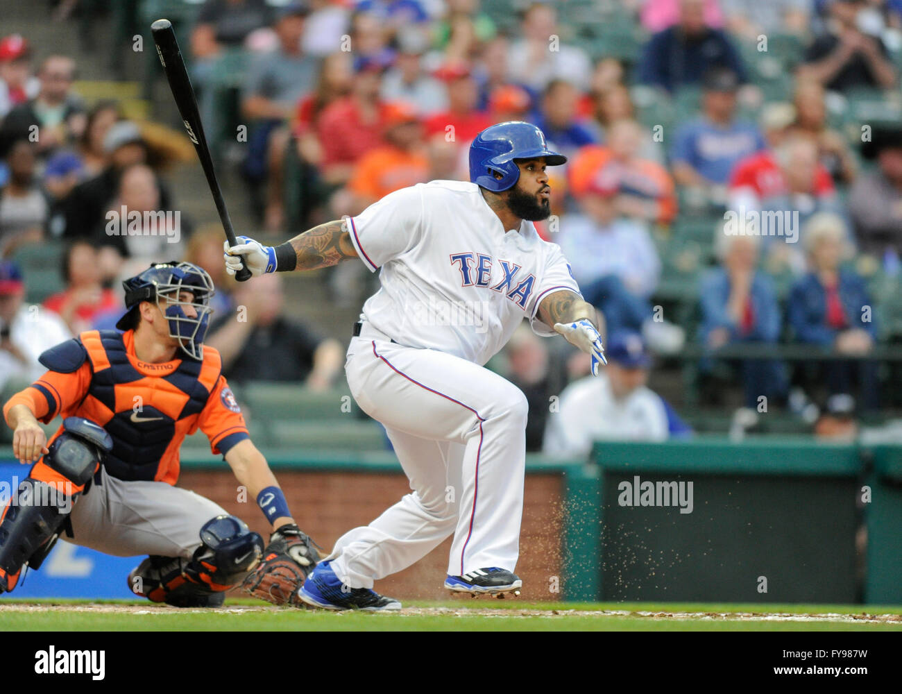 Apr 20, 2016: Texas Rangers designated hitter Prince Fielder #84 during ...