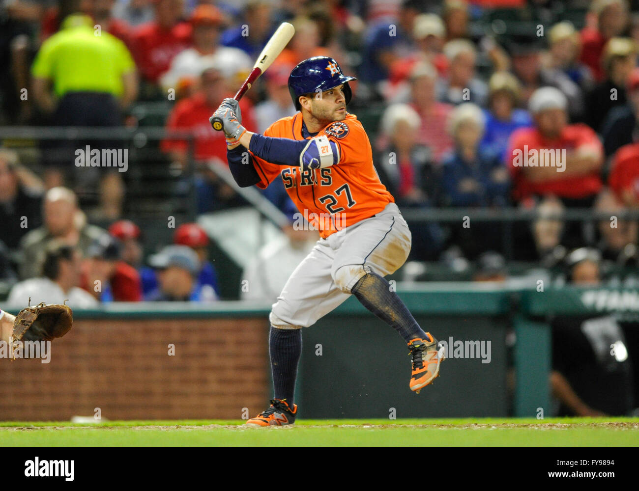 Apr 20, 2016: Houston Astros second baseman Jose Altuve #27 during an ...