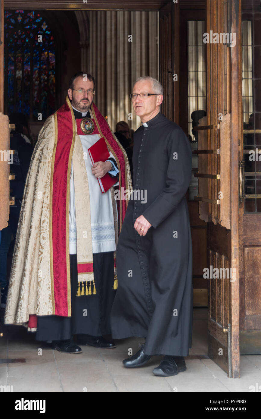 London, UK. 23rd April, 2016 Father Richard Hearn KCHS, Dean of the ...