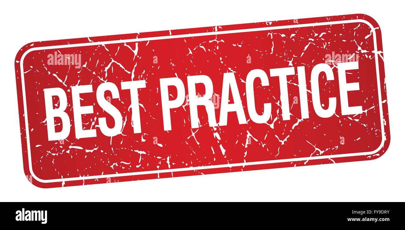 best practice red square grunge textured isolated stamp Stock Vector ...