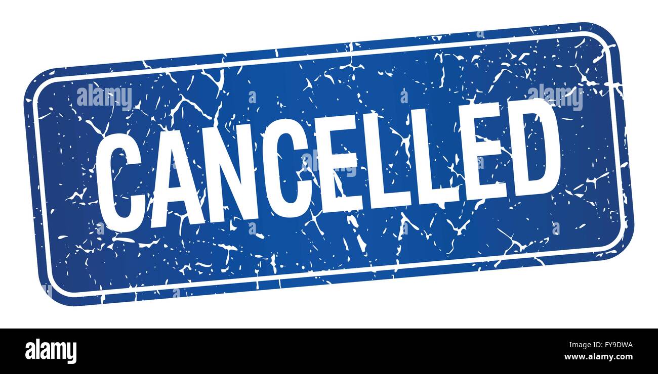 cancelled blue square grunge textured isolated stamp Stock Vector Image ...