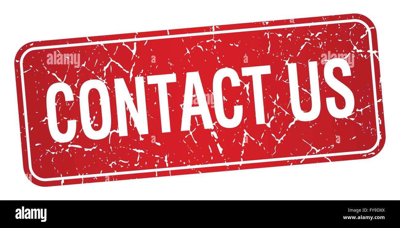 contact us red square grunge textured isolated stamp Stock Vector Image ...