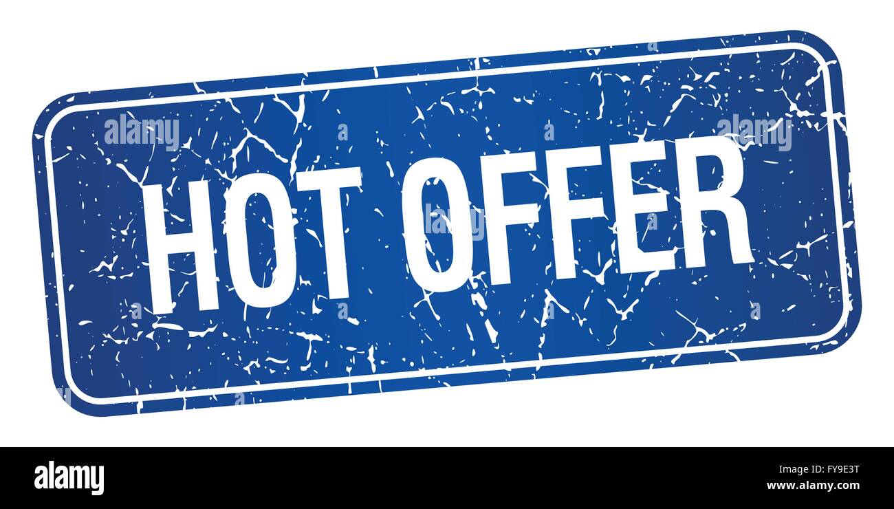 hot offer blue square grunge textured isolated stamp Stock Vector Image ...