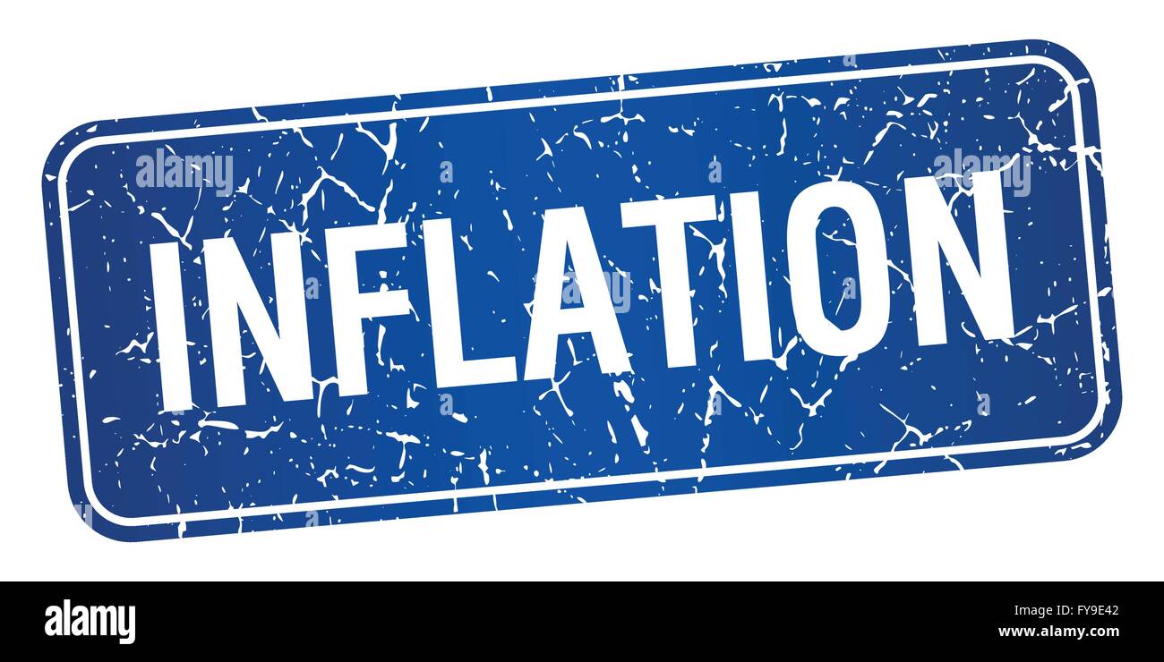 inflation blue square grunge textured isolated stamp Stock Vector Image ...