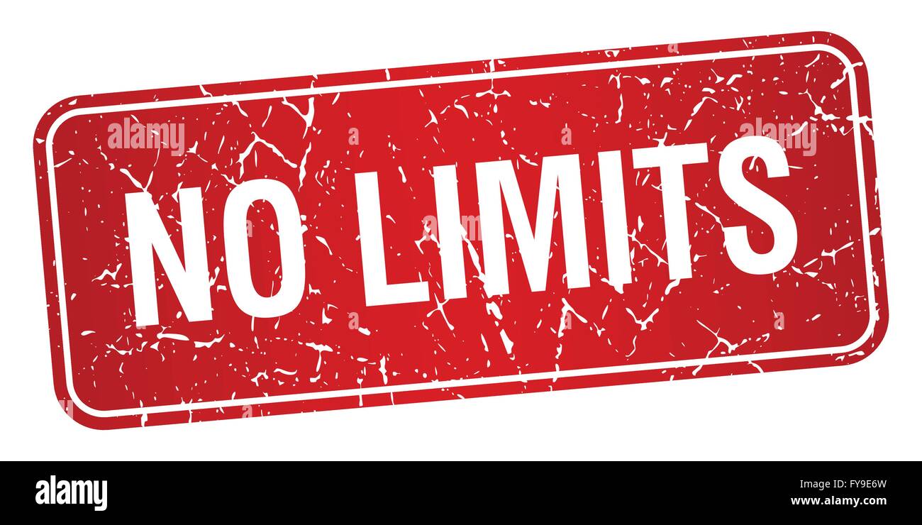 no limits red square grunge textured isolated stamp Stock Vector Image ...