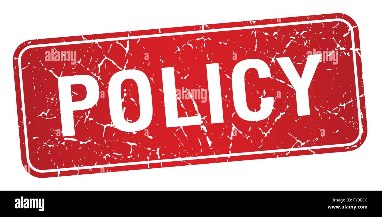 policy red square grunge textured isolated stamp Stock Vector Image ...