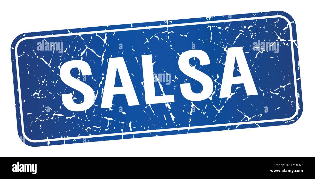 salsa blue square grunge textured isolated stamp Stock Vector Image ...