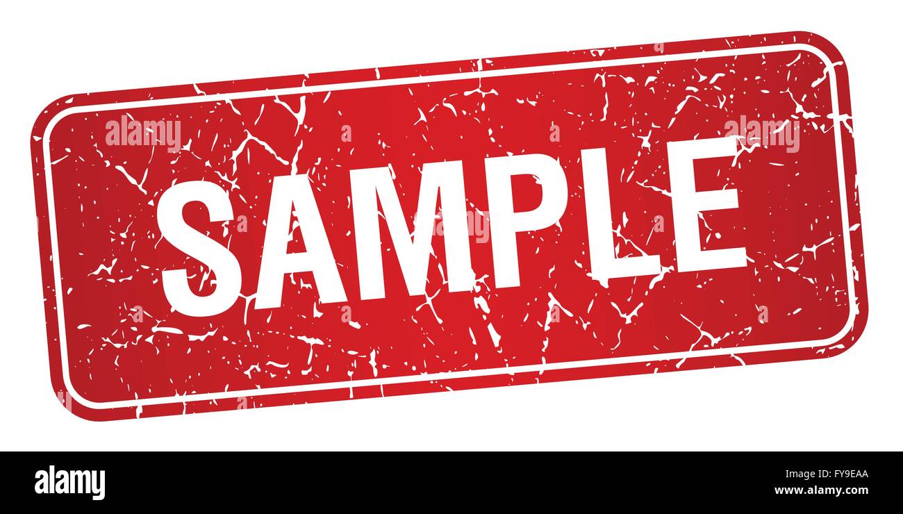sample red square grunge textured isolated stamp Stock Vector Image ...