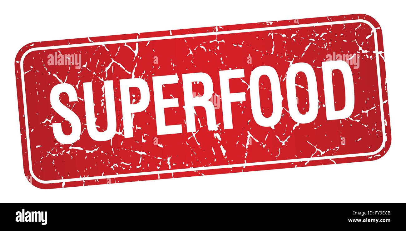 superfood red square grunge textured isolated stamp Stock Vector Image ...