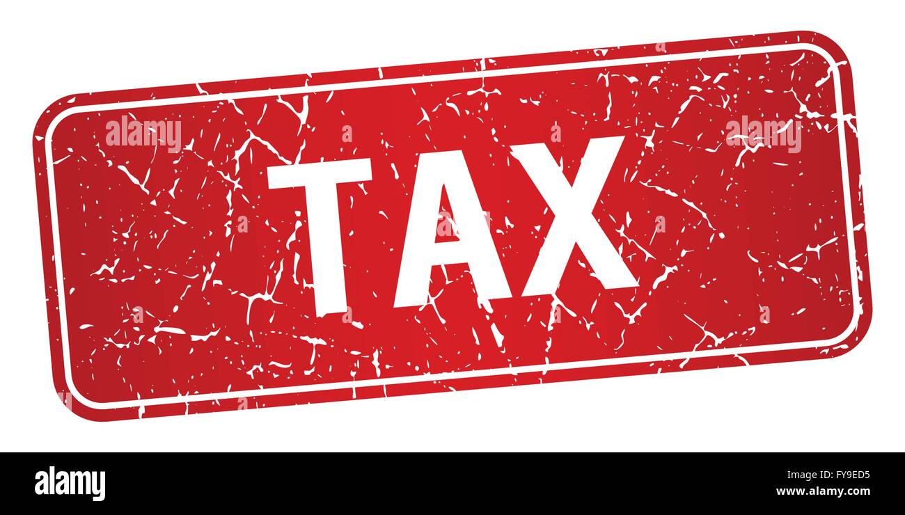 tax red square grunge textured isolated stamp Stock Vector Image & Art ...